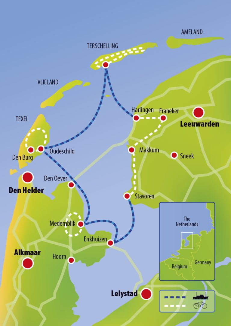 Boat Bike Tour Islandhopping Netherlands Premium Journey